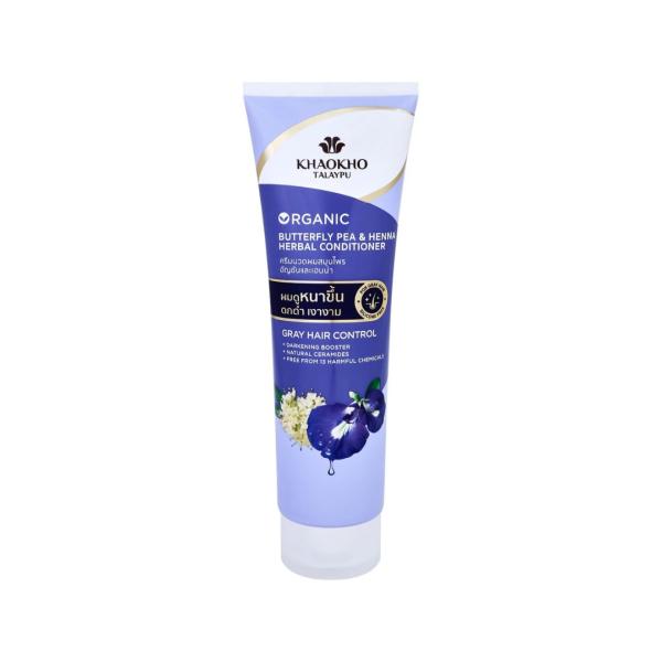 髪を黒く、健康的なツヤ髪へ。●商品：カオ・コー・タライ・プー　バタフライピー＆ヘナ　ハーバルコンディショナー●内容量：280ml●原産：タイ産