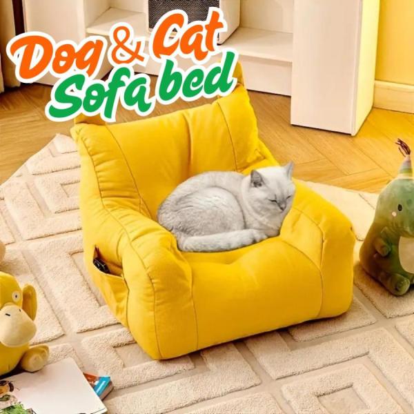 ●商品：ペット用ソファベット●素材：ポリエステル●カラー：イエロー＜配送料金＞※一部地域のみ送料無料◎北海道、四国、九州、沖縄、離島の場合、送料500円◎中国地方の場合、送料300円◎北東北、関西地方の場合、送料200円※こちらの商品は「送...