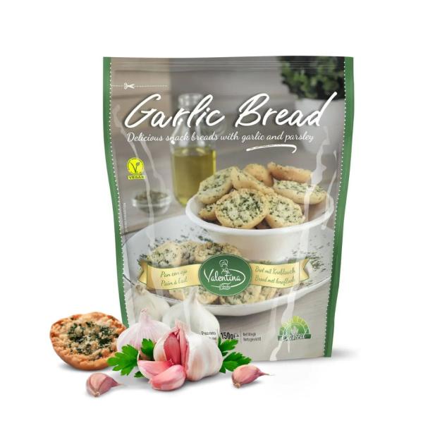 ●商品：ブルスケッタ●原材料：小麦粉、植物油脂（高オレイン酸ひまわり油）酵母、食塩、パセリ、ガーリック、砂糖●内容量：150g●賞味期限：ご購入日より1ヶ月以上の商品●保存方法：直射日光を避け、常温で保管、　　　　　　開封後は、お早めにお召...