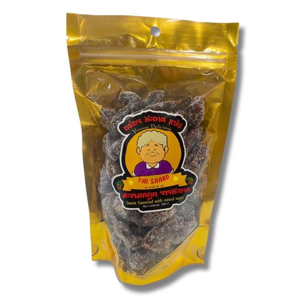 ●名称：砂糖菓子●原材料：タマリンド（皮むき）、砂糖、食塩、唐辛子●内容量：250g●保存方法：直射日光を避け、常温で保管、開封後は、お早めにご使用ください。