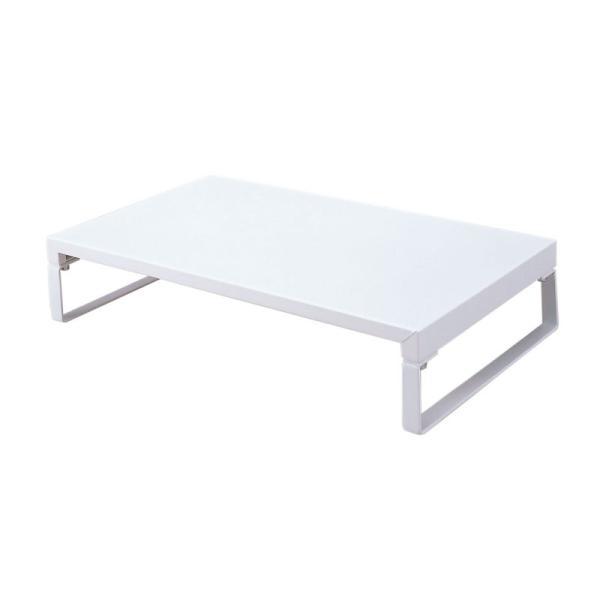 机上台を使用することで、デスク上の作業スペースが広がり快適になります。台の上にはＰＣモニターや電話・ラックなどが、下段はノートＰＣやデスク小物の収納にスッキリ収まりスペースＵＰ！【商品機能】・耐荷重：15kg(等分布)【商品内容】本体サイズ...