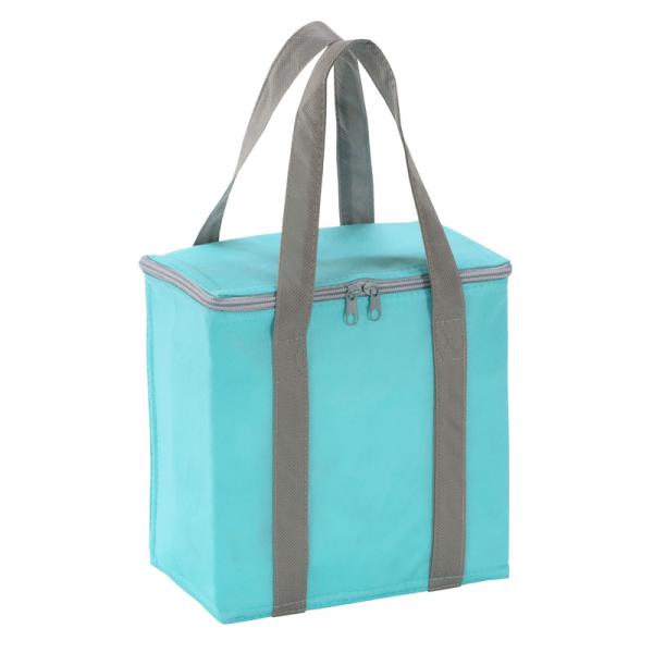 500mlのペットボトルが6本入るカラフルボディーのクーラーバッグ。【商品内容】本体サイズ：210×130×230mm材質：不織布、アルミ蒸着フィルム重量：53g生産国：中華人民共和国【検索ワード】イベント/景品/粗品/集客/プレゼント/ノ...