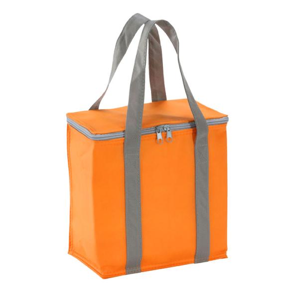 500mlのペットボトルが6本入るカラフルボディーのクーラーバッグ。【商品内容】本体サイズ：210×130×230mm材質：不織布、アルミ蒸着フィルム重量：53g生産国：中華人民共和国【検索ワード】イベント/景品/粗品/集客/プレゼント/ノ...