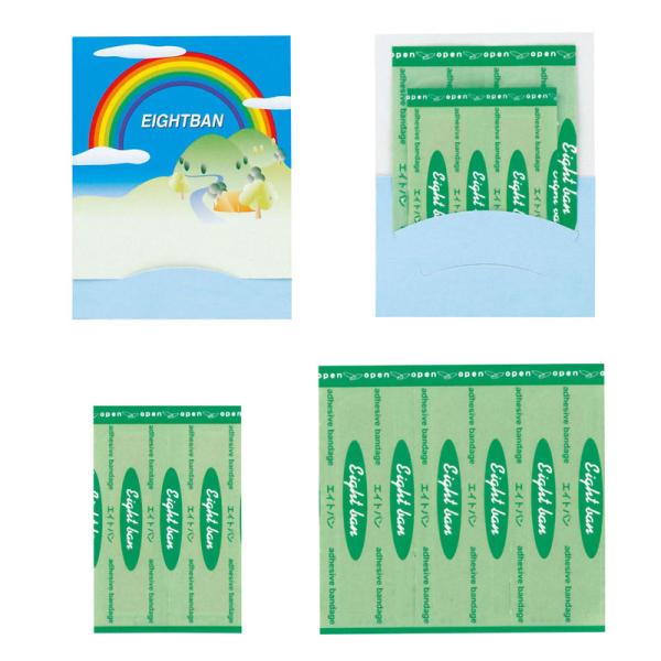 いざという時のための絆創膏。【商品内容】絆創膏Mサイズ(3枚入)：19×72mm絆創膏Sサイズ(2枚入)：12×53mm材質：塩ビ重量：5g生産国：日本【検索ワード】販促/バラマキ/記念品/入学/卒業/低単価/キャンペーン/粗品/ノベルティ