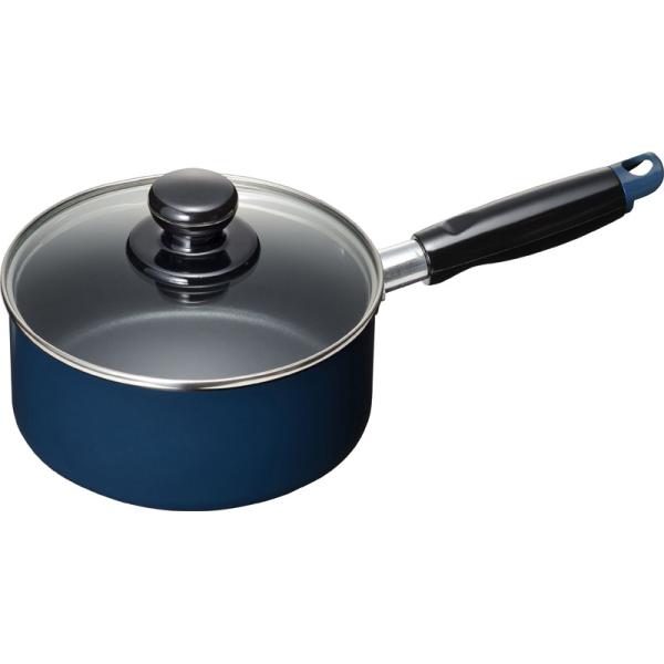 軽くて扱いやすいIH対応片手鍋。【商品内容】本体サイズ(1.4L)：170×315×125mm材質：本体：アルミニウム合金、底面：ステンレス板貼り底、内面：フッ素樹脂加工、外面：焼付塗装、蓋：強化ガラス重量：880g生産国：中華人民共和国