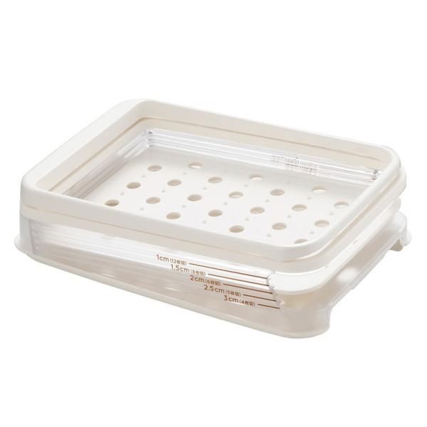 ホームベーカリーで焼いたパンをラクラクカット！ホームベーカリースライサー。【商品内容】本体：235×159×69mm材質：ABS樹脂、PP、スチロール樹脂重量：448g生産国：日本【検索ワード】キッチン/キッチン雑貨/食パン/プレゼント/景品