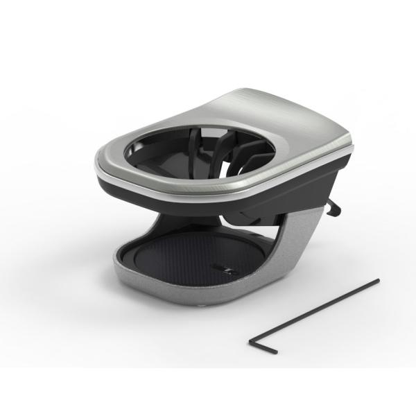 iiDとＡＺＵＴＯのコラボ商品カップホルダー上部のパネルは、車のエアコン回りのヘアラインパネルと質感を合わせ、ボディには塗装仕上げを施すなど インテリアとの一体感を演出します。取付けは、専用金属クリップでガタツキなくシッカリと固定できます。...