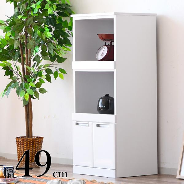 ・商品サイズ幅49×奥行43×高120cm・梱包サイズ(1個口)幅50×奥行45×高181cm・生産国中国・材料MDF(エナメル塗装)・用途食器棚 キッチン収納 収納棚・備考清潔感あるホワイト色で鏡面仕上げ・カラーホワイト(WH)・ 完成品...