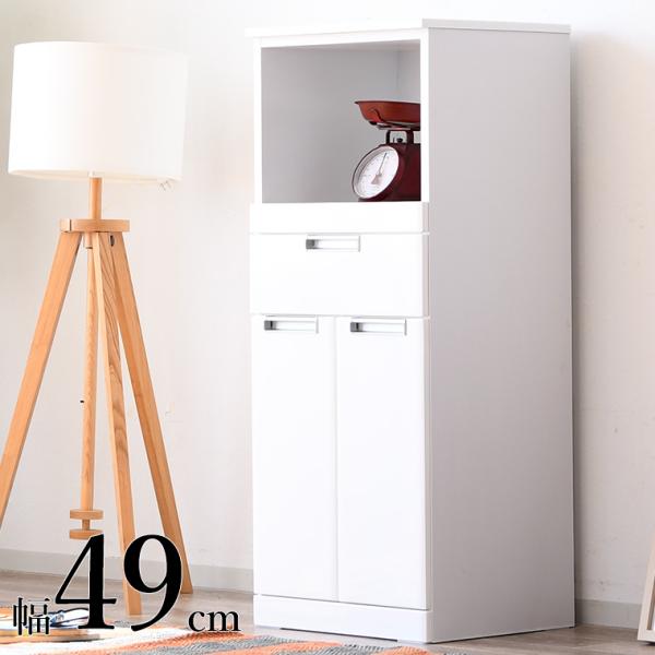 ・商品サイズ幅49×奥行43×高120cm・梱包サイズ(1個口)幅50×奥行45×高181cm・生産国中国・材料MDF(エナメル塗装)・用途食器棚 キッチン収納 収納棚・備考清潔感あるホワイト色で鏡面仕上げ・カラーホワイト(WH)・ 完成品...