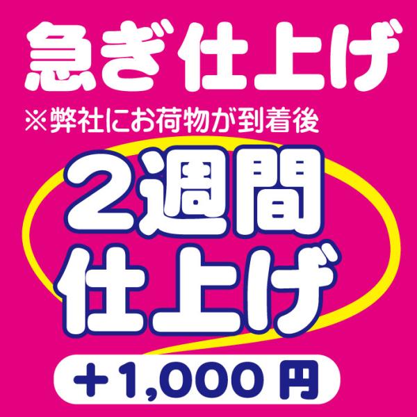 パック商品と一緒にご購入の場合ご利用出来ます。弊社に届いてから２週間仕上げとなります。※土日祝日・お休みは除くクリーニングならボニータ店へ