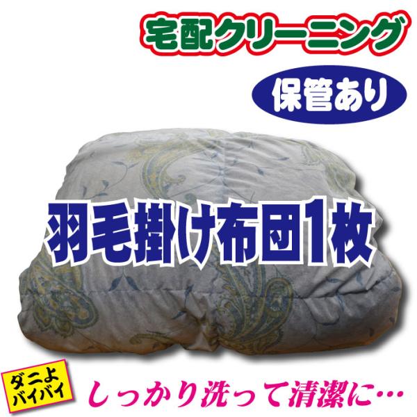 宅配クリーニング 保管 羽毛掛け布団シングル１枚 です。羽毛掛け布団を丸洗いして、汗やダニを退治しましょう！プロ専用の洗剤で羽毛掛け布団も清潔に・・・。クリーニングならボニータ店へ