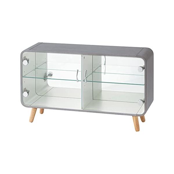 「パレットライフ フィギュアケース 2段 コレクションケース コレクションラック 横型 ロータイプ 棚 背面ミラー 鏡 グッズ 収納 オタク おし」▼4985155223909▼（商品説明）・グレー ロータイプ ・・Color:グレー・商品...