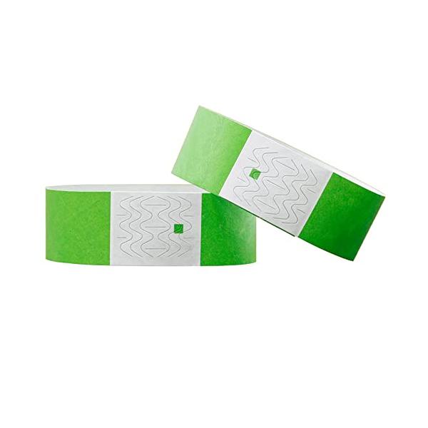 「使い捨て リストバンド イベント用 人数カウント 再入場管理に 防水 耐引裂き カラーも豊富 7色選択可能 (グリーン 100PCS)」▼742669918103▼（商品説明）グリーン 100PCS/1.8 cm×約25.0 cm/-・C...