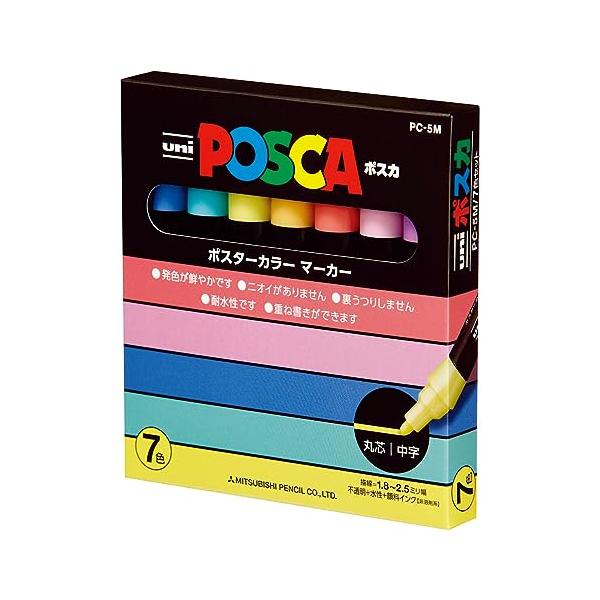 7色セット7色セット/中字/PC-5M 7C・パッケージ個数:1・7色セット・中字丸芯/線幅1.8〜2.5mm・重量：182g・サイズ ：縦139mm×横 22mm×厚さ149mm・インク色：パステル(イエロー、オレンジ、グリーン、パープル...