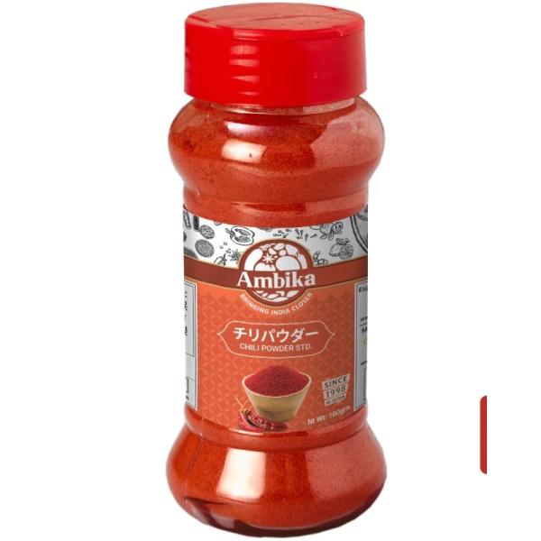 「Ambika チリパウダー スタンダート 100g」▼8902761142024▼（商品説明）-/100グラム/42002・内容量:100g商品紹介  インド料理の基本スパイスのひとつチリペッパー(赤とうがらし)を細かく挽いた、鮮やかな赤...