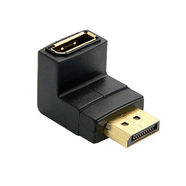 「Cablecc Down ダウンアングル 90 度 DisplayPort オス - メス延長アダプター」▼652065546643▼（商品説明）・BLACK DOWN ANGLED  D90DUYA・・Color:BLACK DOWN ...