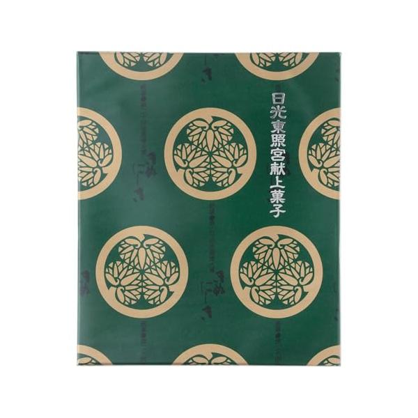 日光東照宮献上品・第20回全国菓子大博覧会「大賞」受賞（昭和59年）・栃木県産小麦粉を使って焼きあげたクッキーで粒あんを挟んだ香ばしいお菓子・発売から45年のロングセラー商品・日光土産の定番商品