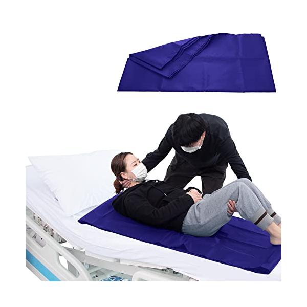 「LOSCHEN スライドシート パイプ状らくらくシート 起き上がり補助 患者/高齢者移動サポートシート ベッド/車用介護シート (青 72×12」▼6974467617139▼（商品説明）青/72x120cm/LAN72120・Size:...