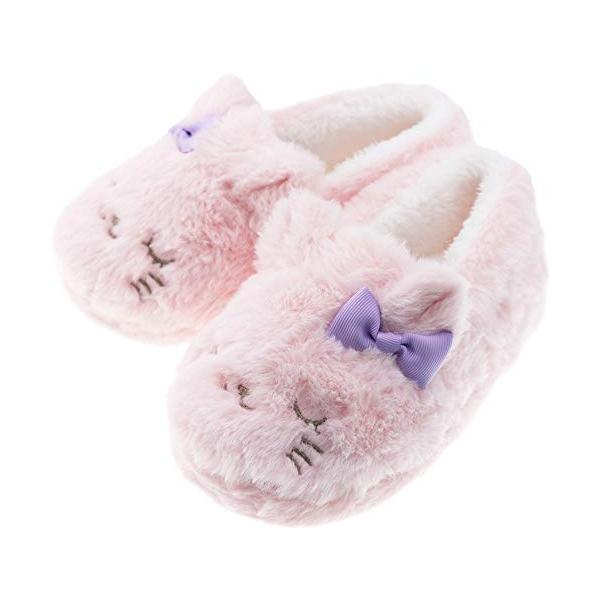 「[FASPROJECT] アニマル ファースリッパ ねこ (キッズ 19cm [適用サイズ：約18.0-20.0cm] / ピンク) かわいい」▼▼（商品説明）スリッパ・ピンク 19.0 cm SH-42061・・Color:ピンクSiz...