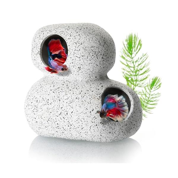 「heizi アクアリウム 石 水槽 オブジェ 魚 隠れ家 オーナメント 置物 メダカ 熱帯魚 金魚 (石 2個 小)」▼4573562225304▼（商品説明）モダン石 2個 小/-/-・Color:石 2個 小・石がモチーフのナチュラル...