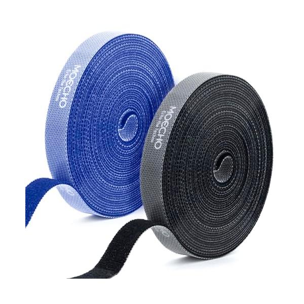 「フリーカット・簡単・しっかりコード まとめる 結束バンド ケーブルバンド マジックテープ バンド ケーブルタイケーブル まとめる ケーブル バン」▼720118208890▼（商品説明）10M黒+青/フリーカットタイプ/MVCH06112...