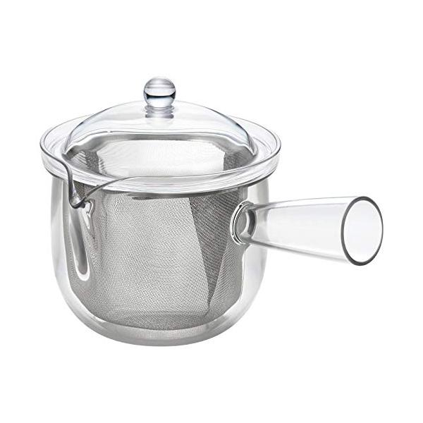 「曙産業 ティーポット ステンレスメッシュ 急須タイプ L 日本製 横手 透明でお茶の出具合がよく見える プラスチック製で割れにくい 水切れがよく」▼4954267157389▼（商品説明）・クリア 2人分 480ml 急須タイプ TW-3...