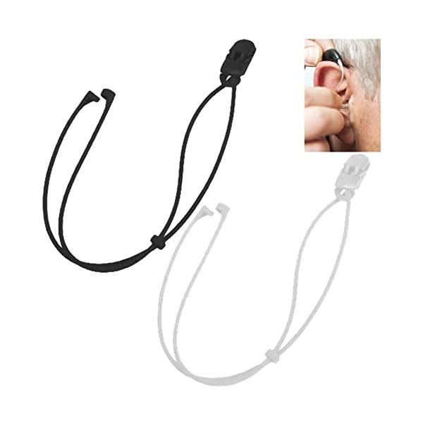 「Leiasnow 補聴器 ストラップ 両耳用 2本セット クリップ付き 落下防止 補聴器ストラップ 子供 大人 紛失防止 (両耳用 白1本・黒1」▼4573558863619▼（商品説明）両耳用 白1本・黒1本セット/-/-・Color:...