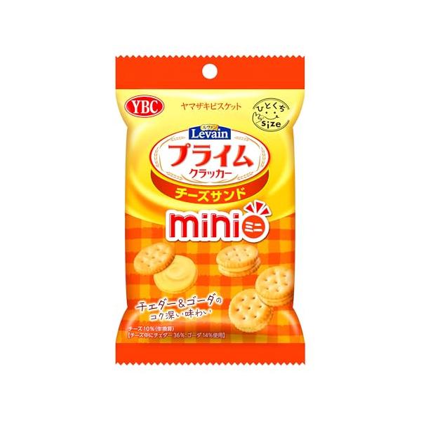「ヤマザキビスケット ルヴァンプライムチーズサンドミニ 40g×10個」▼4570134958349▼（商品説明）ビスケット商品紹介  サクッと軽いクラッカーでチェダーとゴーダ2種のチーズを使用したコク深い味わいのチーズクリームをサンドしま...
