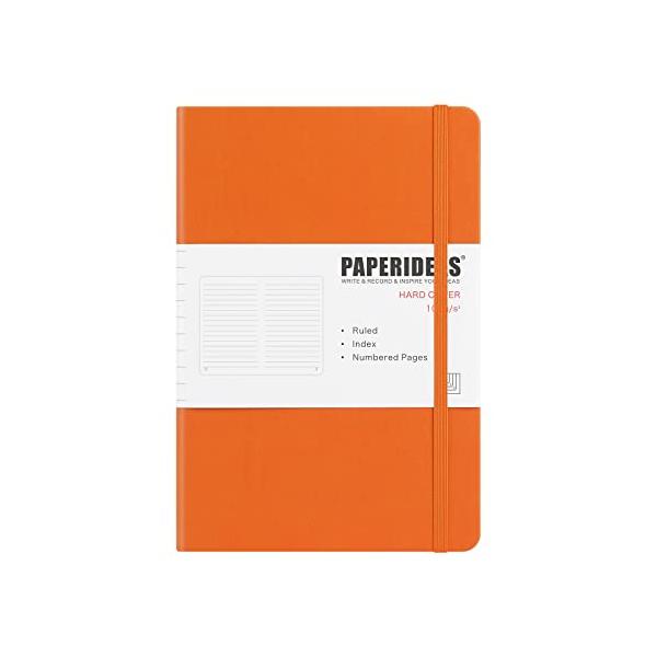 「PAPERIDEAS ノート A5 ハードカバー (横罫 オレンジ)」▼6972400200592▼（商品説明）横罫オレンジ/A5/-・Style:横罫Color:オレンジ・創造性を刺激するような鮮やかなカラーバリエーションとデザイン・勉...