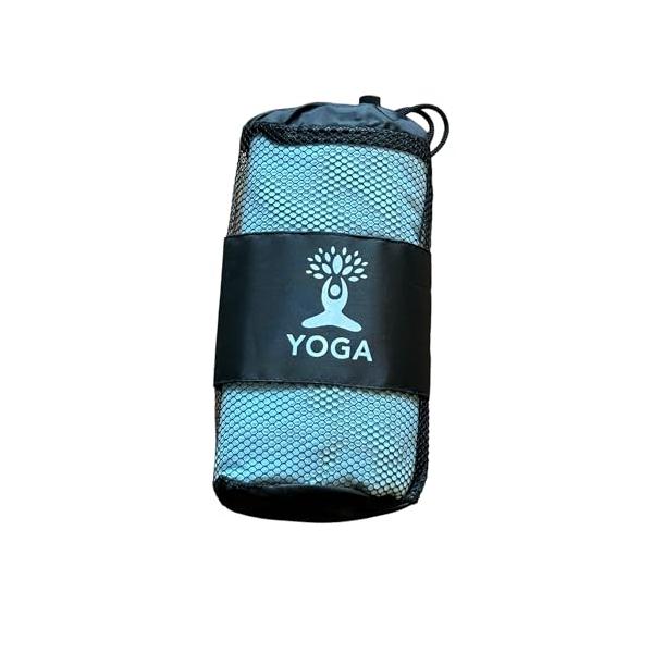 「MARCK ヨガタオル ヨガラグ マイクロファイバー 超軽量 280g コンパクト シリコン不使用 速乾 吸水 滑らない よれない 丸洗い 清潔」▼4570153940110▼（商品説明）水色/185×65cm/MC-002・Color:...