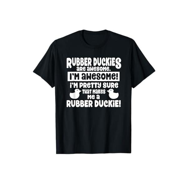 ブラック/S/-・ラバーダックが大好きな人のためのこの面白いデザインは、「Rubber duckies are awesome」と言っています。 素晴らしい。 私はラバーアヒルになってくると確信しています」・アヒルの好きな方への素敵な贈り物。