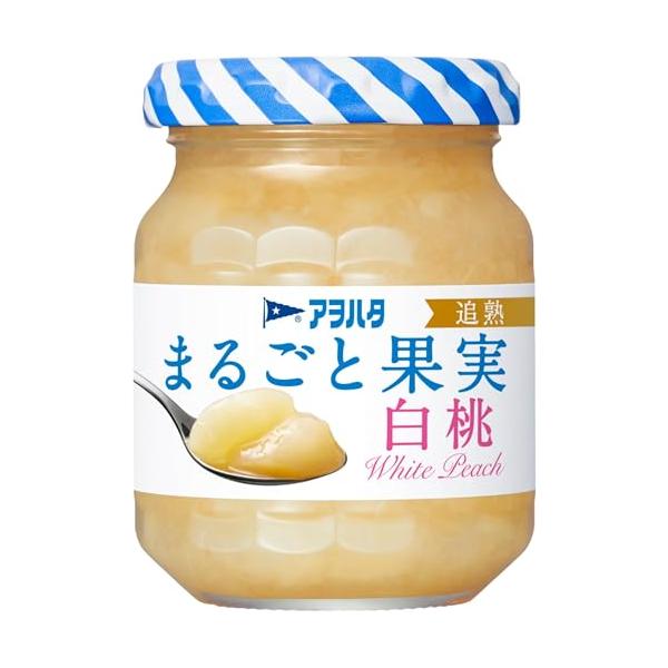 「アヲハタ まるごと果実 白桃125g ジャム オールフルーツ 砂糖不使用」▼45989711▼（商品説明）-/125g/-・FlavorName:白桃Size:125g・パッケージ個数:1・もも（中国産）、りんご清澄濃縮果汁、レモン果汁、...