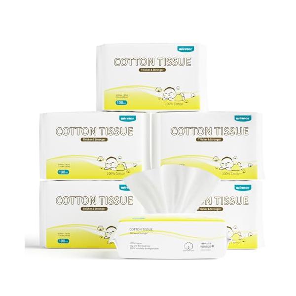 「大容量600枚入Winner ベビードライコットンシート 使い捨てガーゼ 赤ちゃん 100%天然コットン 15x20cm クレンジングタオル フ」▼6941094077377▼（商品説明）-/15x20センチメートル (x 600)/-・...