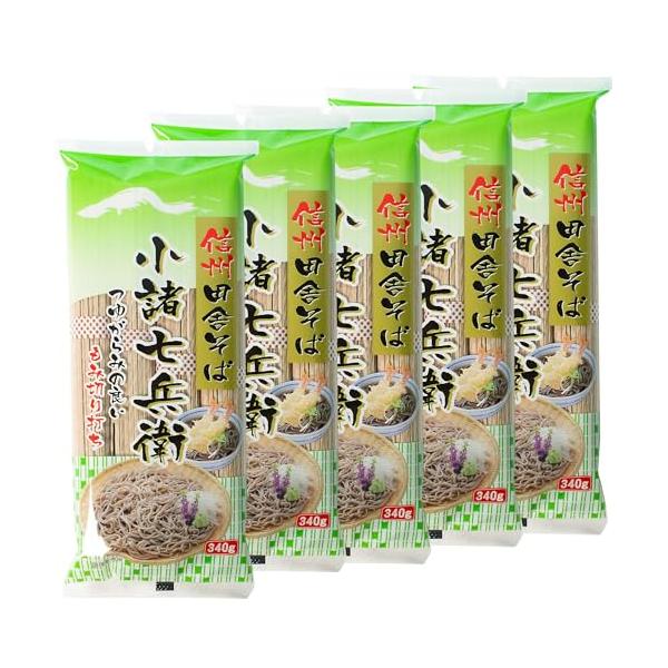 「星野物産 新・信州田舎そば小諸七兵衛 340g ×5袋」▼4519831825004▼（商品説明）-/340グラム (x 5)/-・パッケージ個数:5・原材料:そば粉、小麦粉、食塩・内容量:340g×5・カロリー:346・商品サイズ(高さ...