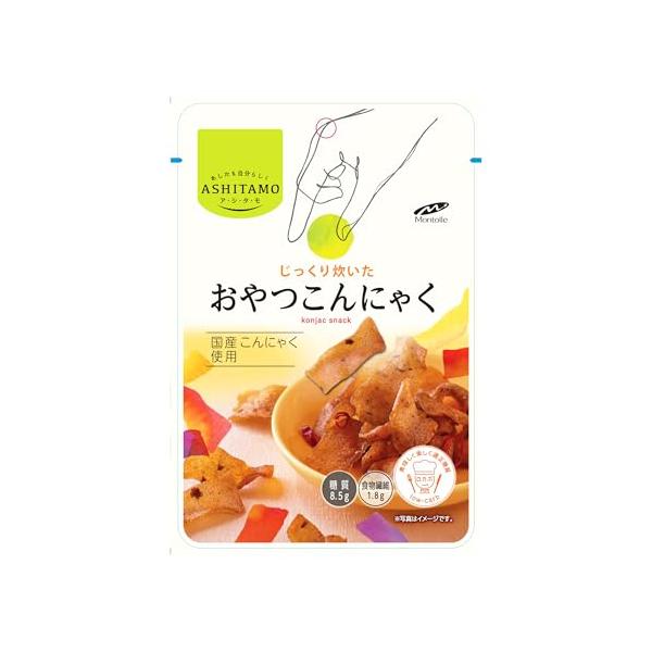 「モントワール ＡＳＨＩＴＡＭＯ おやつこんにゃく 15g×6袋」▼4570134970716▼（商品説明）-/-/4580530495676・おつまみ商品紹介  国産のこんにゃくに、唐辛子と生姜を加え甘辛くじっくり炊きました。こんにゃくの...