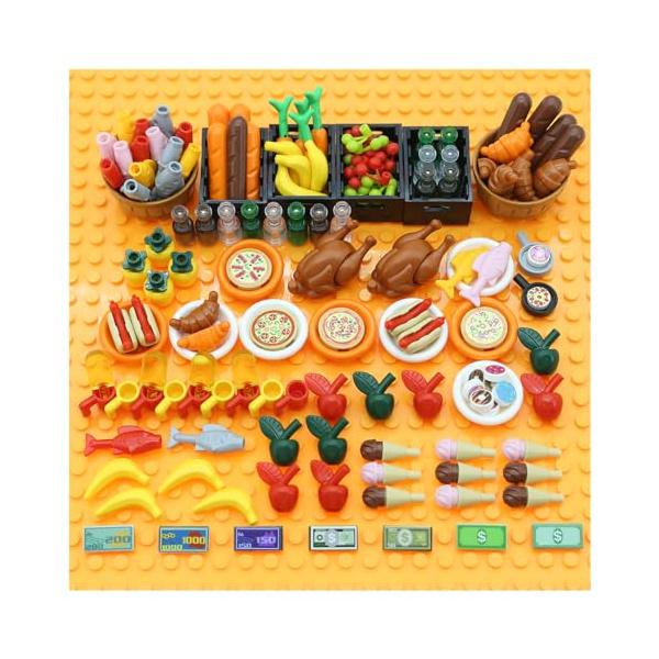 レッド、グリーン、イエロー、オレンジ。/child-size/TP53・Brickbounty 追加パックは 40309 セットと互換性があり、より多くのお金を節約できます。・シティシリーズのレンガにぴったりの食品アクセサリーを使って、新し...
