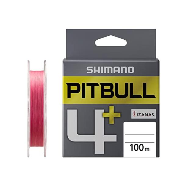 「シマノ ピットブル4+ トレーサブルピンク 100m 0.15号 LD-M44V」▼4969363818102▼（商品説明）・トレーサブルピンク 0.15号 LD-M44V・参考号数：0.15・最大強力：4.5lb (2.0kg)・長さ(...