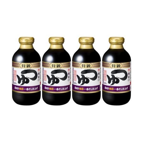 「桃屋 つゆ特級 400ml×4本めんつゆ 蕎麦 濃縮2倍」▼4974062041058▼（商品説明）-/4本セット/-・Size:4本セット・原材料：しょうゆ（小麦・大豆を含む、国内製造）、砂糖、かつお削りぶし、みりん・アレルギー：小麦・...
