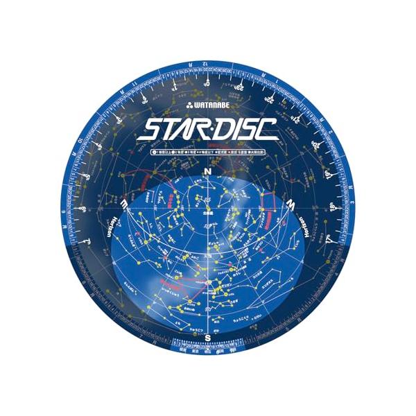 「渡辺教具製作所 星座早見盤 スターディスク 蛍光星座早見 北緯35度用 1111」▼4582251801118▼（商品説明）青/-/1111・パッケージ個数:1・サイズ直径：22cm 重量0.05kg・仕様プラスチック製星の色を黄色の蛍光...