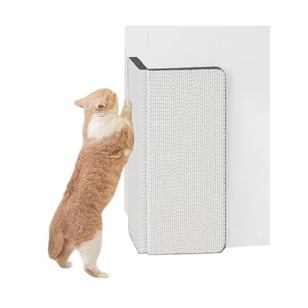 「猫 スクラッチャー 爪とぎ 44cm 壁に貼れる 段ボール 爪研ぎ 取り替え可能 家具保護 (ホワイト)」▼3462387157840▼（商品説明）ホワイト/-/56757・Color:ホワイト・環境に優しい当社の猫壁用スクレーパーは、無...