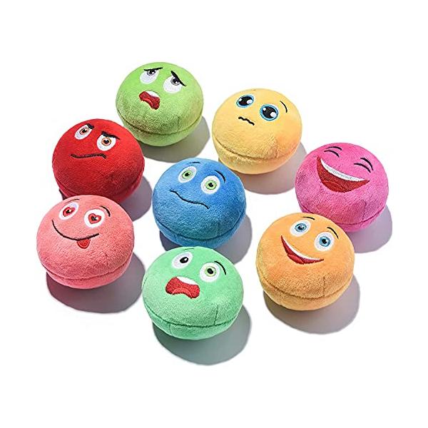 「犬おもちゃ 音が出る ぬいぐるみ 【８点セット・単一のおもちゃサイズ：7.7cm*7.4cm*6.8cm】 ボールおもちゃ ペット用品 運動不足」▼▼（商品説明）ぬいぐるみ・  8 colors・【音が出るおもちゃ/家具の損傷を防ぐ】：ぬ...