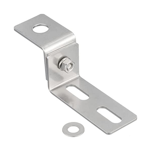 「ナテック(Natec) サイドミラー・大型車平板基台 オールステンレス製 角度調節可能 ST5 取付穴:Φ16.2(M/N型)」▼4515649020952▼（商品説明）取付穴:Φ16.2・シルバー 148.5×50×40mm ST5・・...