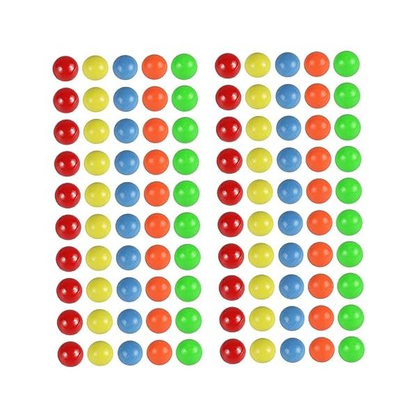 Modernアソートカラー/1.50X1.50X1.50CM/V842IT12NSC18EZMOKF・遊びながら学ぶ：5色のカラフルなプラスチックボールは、確率学習や数の概念理解をサポートし、100個セットで数を数える練習に最適なColor...