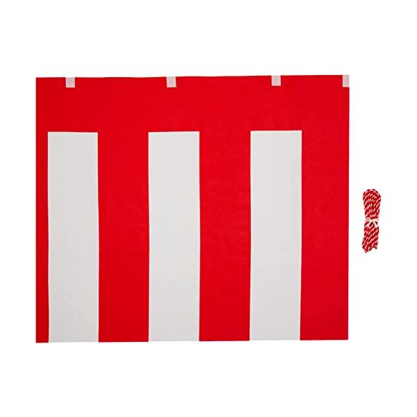 「紅白幕 高さ90cm×長さ360cm (2間) トロピカル 紅白ひも付 KH008-02IN」▼4589426553469▼（商品説明）高さ90cm×長さ360cm (2間) トロピカル 紅白ひも付レッド/2間/KH008-02IN・St...