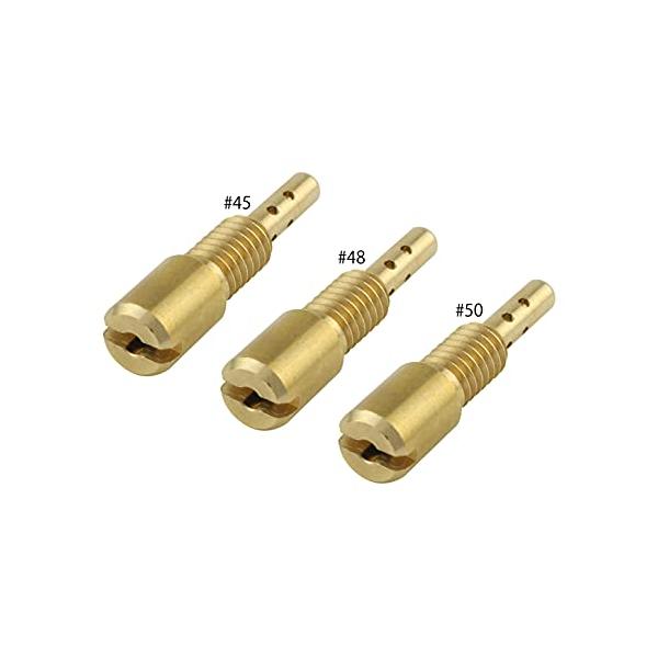 「ポッシュ(POSH) バイク用品 パイロットジェット 3オーバーサイズパイロットジェットセット （20X5） 【適合】 AXIS90（1990-」▼4945716149857▼（商品説明）・ゴールド  767407-10・#45#48#5...
