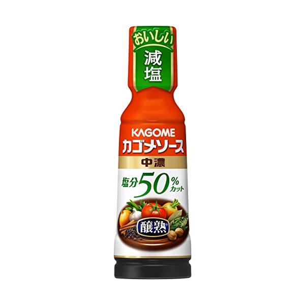 「カゴメ 醸熟ソース 塩分50%カット 中濃 180ml×5本」▼49265606▼（商品説明）-/塩分50%カット 180ml×5本/7862・Size:塩分50%カット 180ml×5本・パッケージ個数:5・カロリー:大さじ1杯・15m...