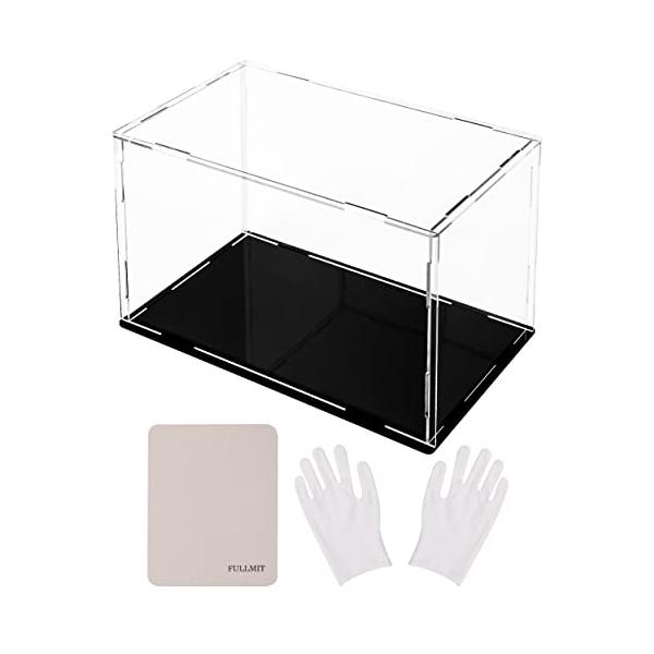 「フルミット フィギュアケース アクリル コレクションケース 組み立て 簡単 防汚れ 手袋 クリーニング クロス付き アクリルケース お手入れ方法」▼4589780904815▼（商品説明）・底板ブラック 縦25 x 横15 x 高15cm...