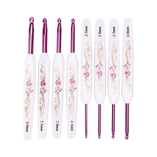 「Sren かぎ針編みフックセット、かぎ針編みフックかぎ針編み針編み用編み物用DIY家庭用(紅花磁器パック8個入り)」▼9497377108605▼（商品説明）・紅花磁器パック8個入り  Sren1c6z8s7qhf6408-12・・Col...