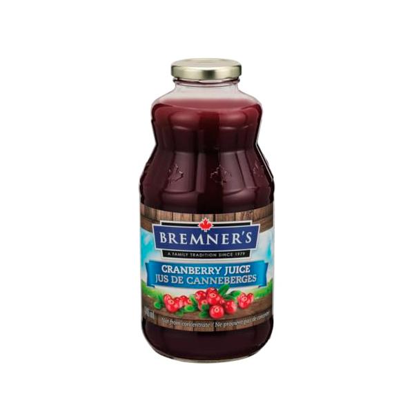 「ブレムナーズ クランベリージュース 946ml」▼834644002027▼（商品説明）-/-/164011・パッケージ個数:1・メイプルリーフをあしらったエンボスの瓶・水や砂糖を一切加えずに、クランベリーの果実をそのまま搾った果汁100...