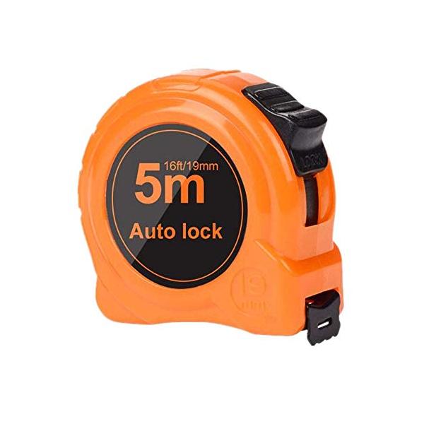 「メジャー 巻き尺 コンベックス 巻尺 5m スケール 作業工具 ナイロンコーティング 距離測定器 目盛り 見やすい diy 大工道具 (幅19m」▼767410824496▼（商品説明）黒/幅19mm*長さ5M/-・Size:幅19mm*...
